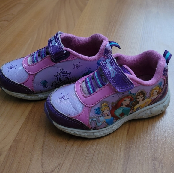 Disney | Shoes | Disney Princess Pink Glitter Toddler Girl Sneaker ...